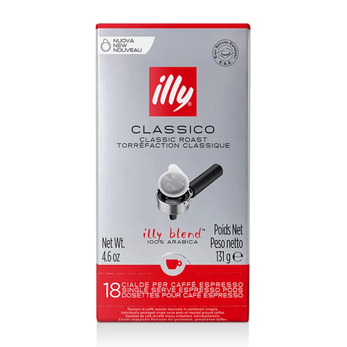 illy Classico Medium Roast Espresso E.S.E Pods, 18 Pack – ECS Coffee