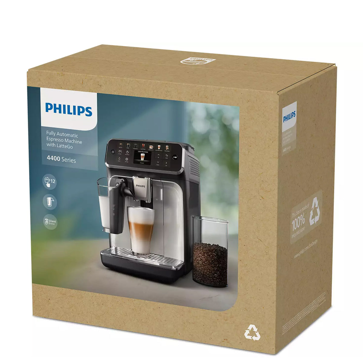 Philips 4400 LatteGo Series Super Automatic Espresso Machine #EP4447/9 – ECS Coffee