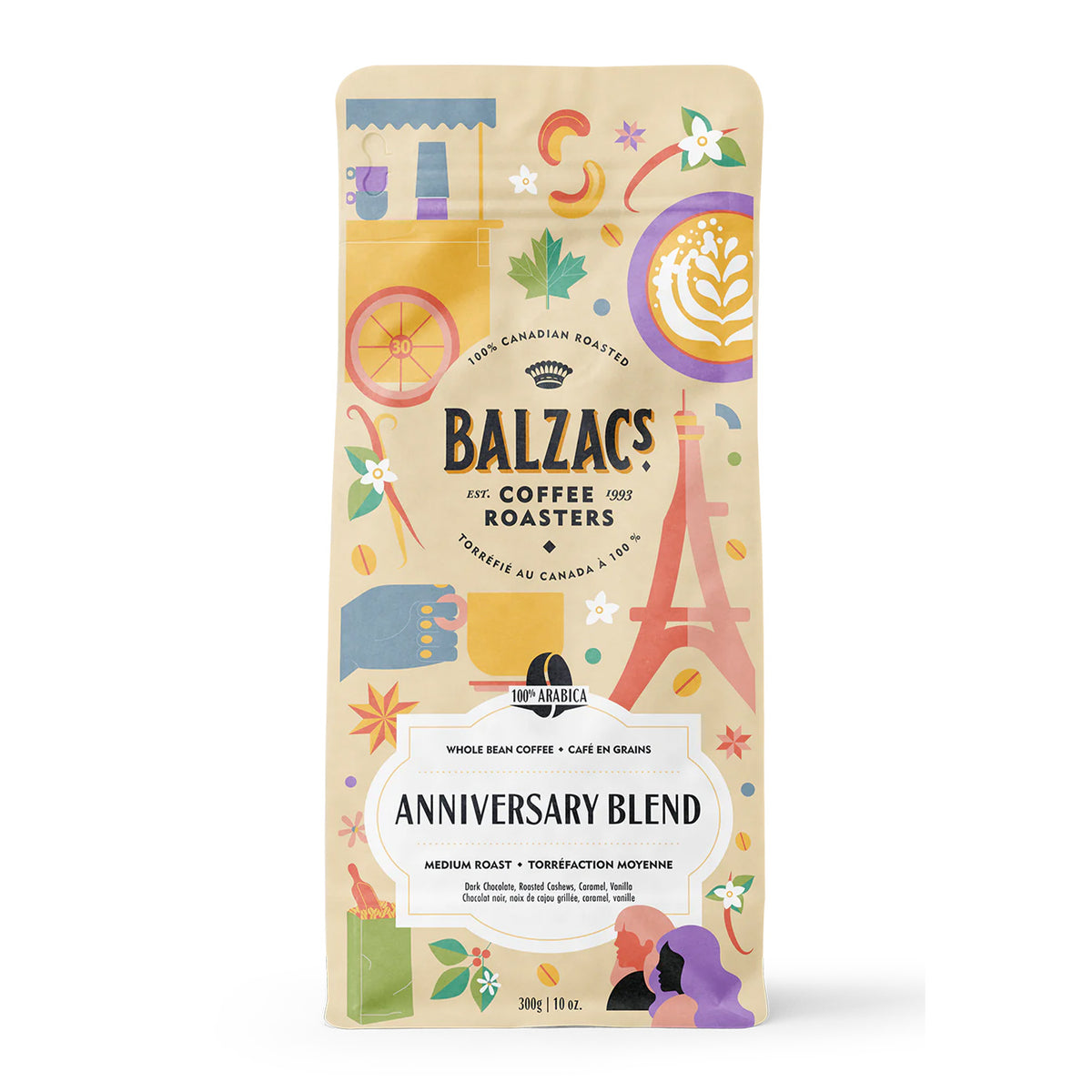Balzac's Coffee Roasters Anniversary Blend Whole Bean Coffee, 300g ...