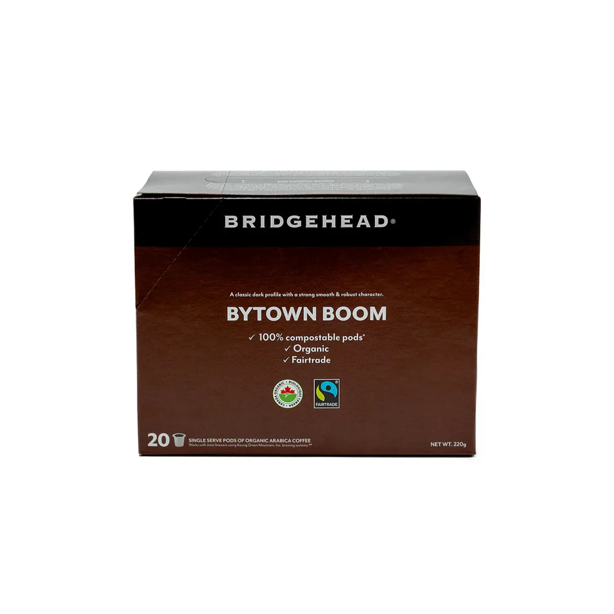 Bridgehead Coffee Bytown Boom Single Serve Coffee, 20 Pack – ECS Coffee