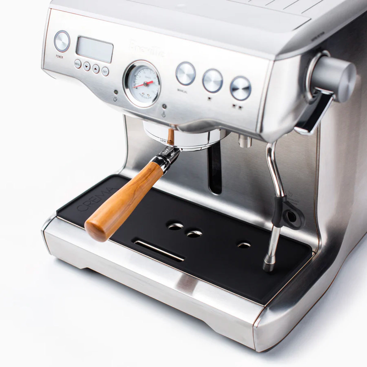 Crema 58mm Bottomless Portafilter, Olivewood – ECS Coffee