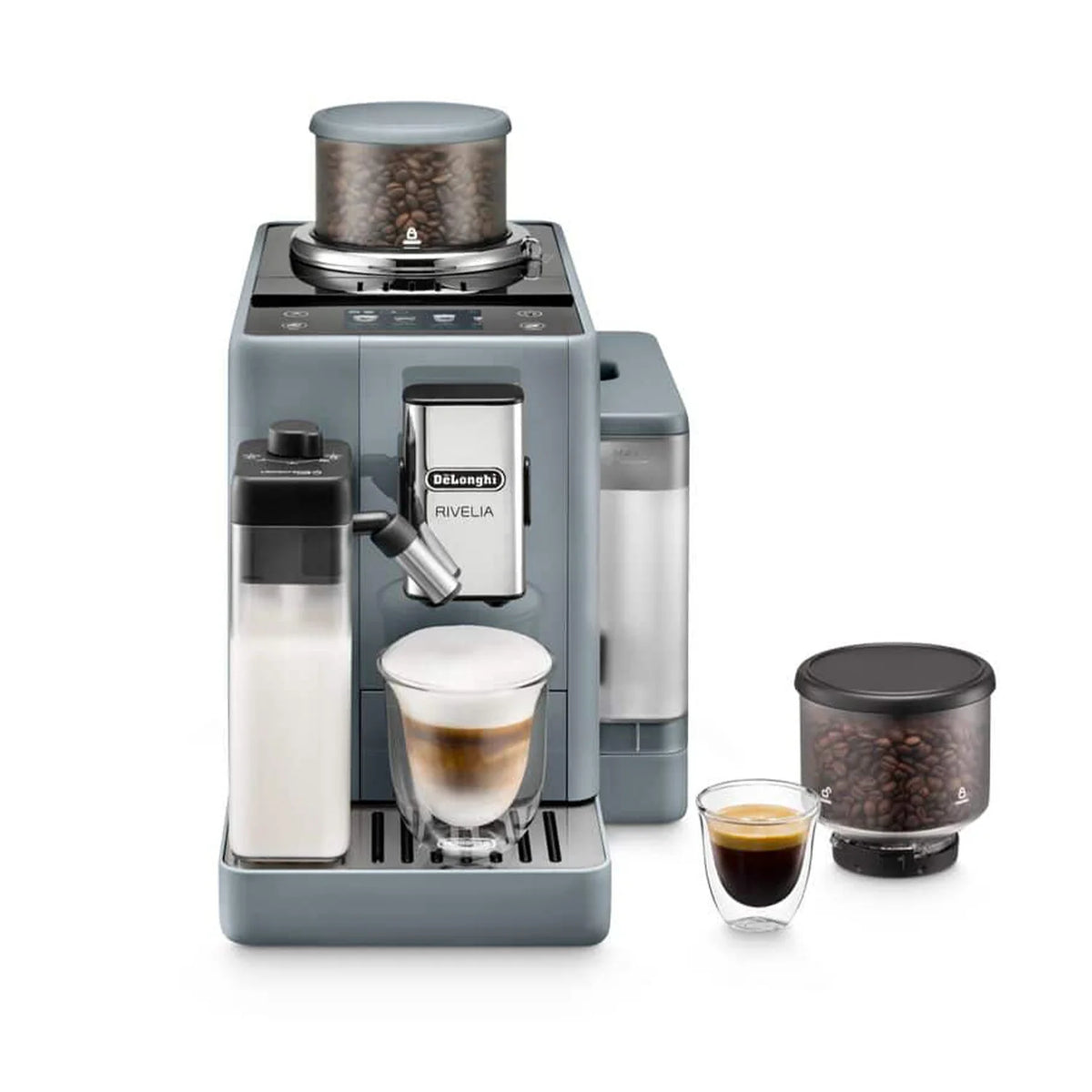 Delonghi Rivelia Automatic Espresso Machine with LatteCrema, Grey #EXA ...