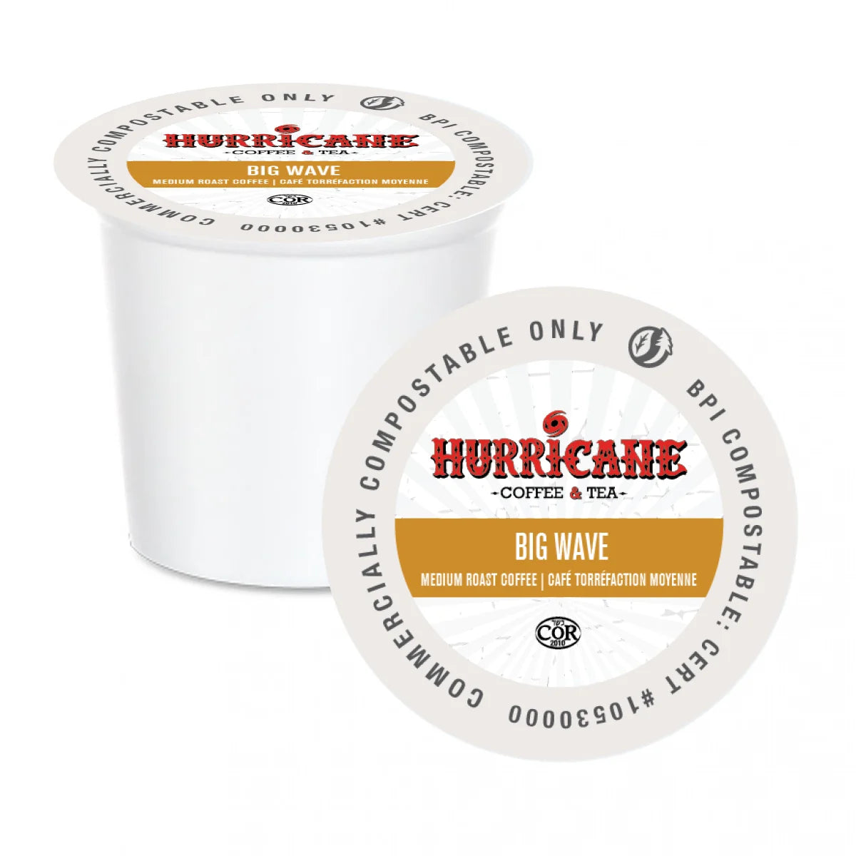 Hurricane Coffee Big Wave Compostable Single Serve Coffee 20 Pack – ECS ...