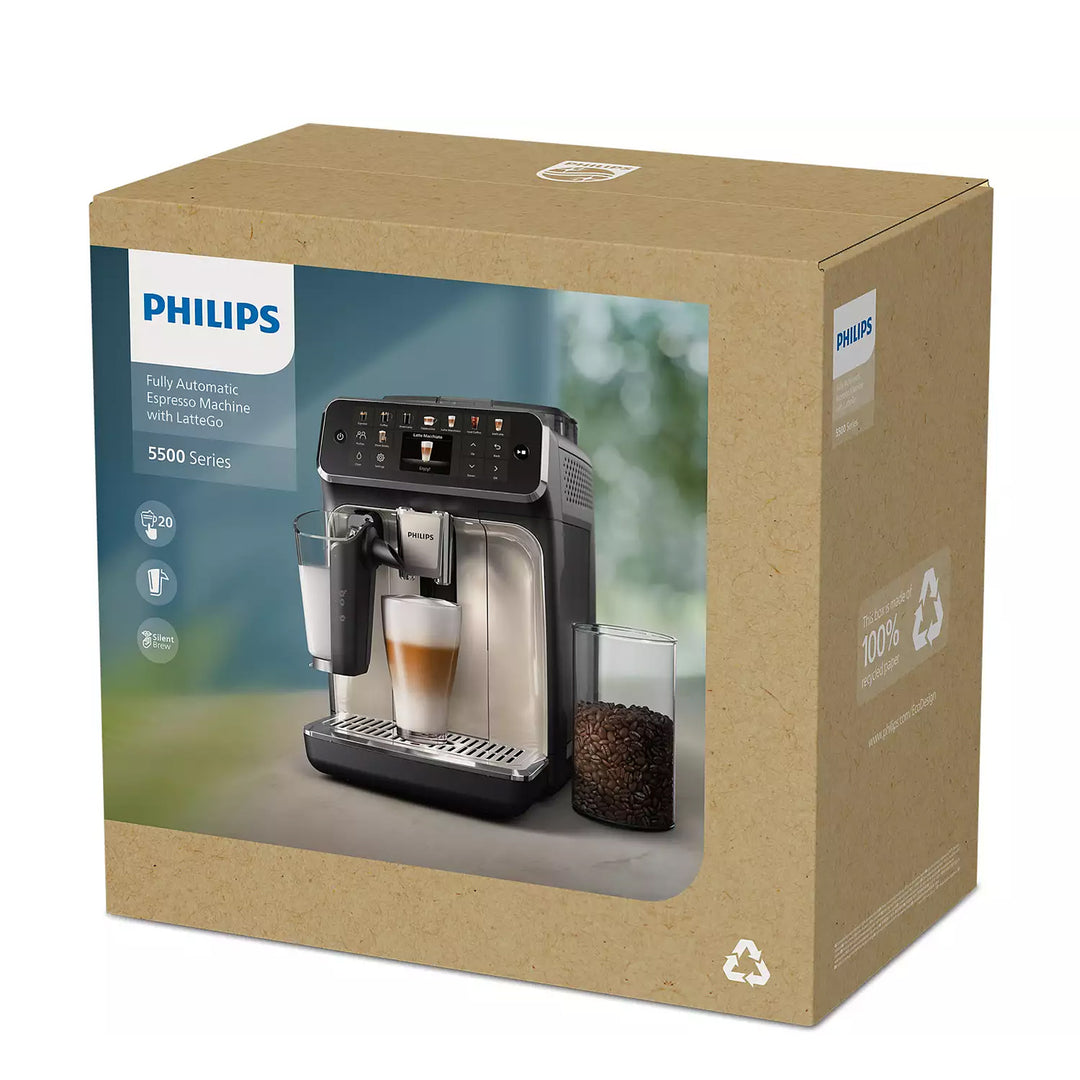 Philips 5500 LatteGo Series Super Automatic Espresso Machine #EP5544/9 – ECS Coffee