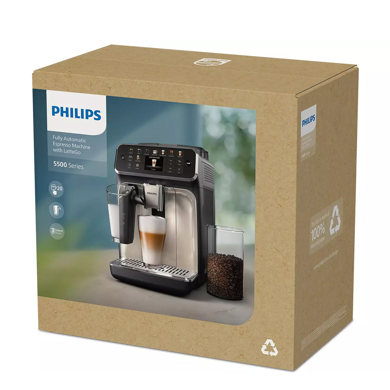 Philips 5500 LatteGo Series Super Automatic Espresso Machine #EP5544/9 – ECS Coffee