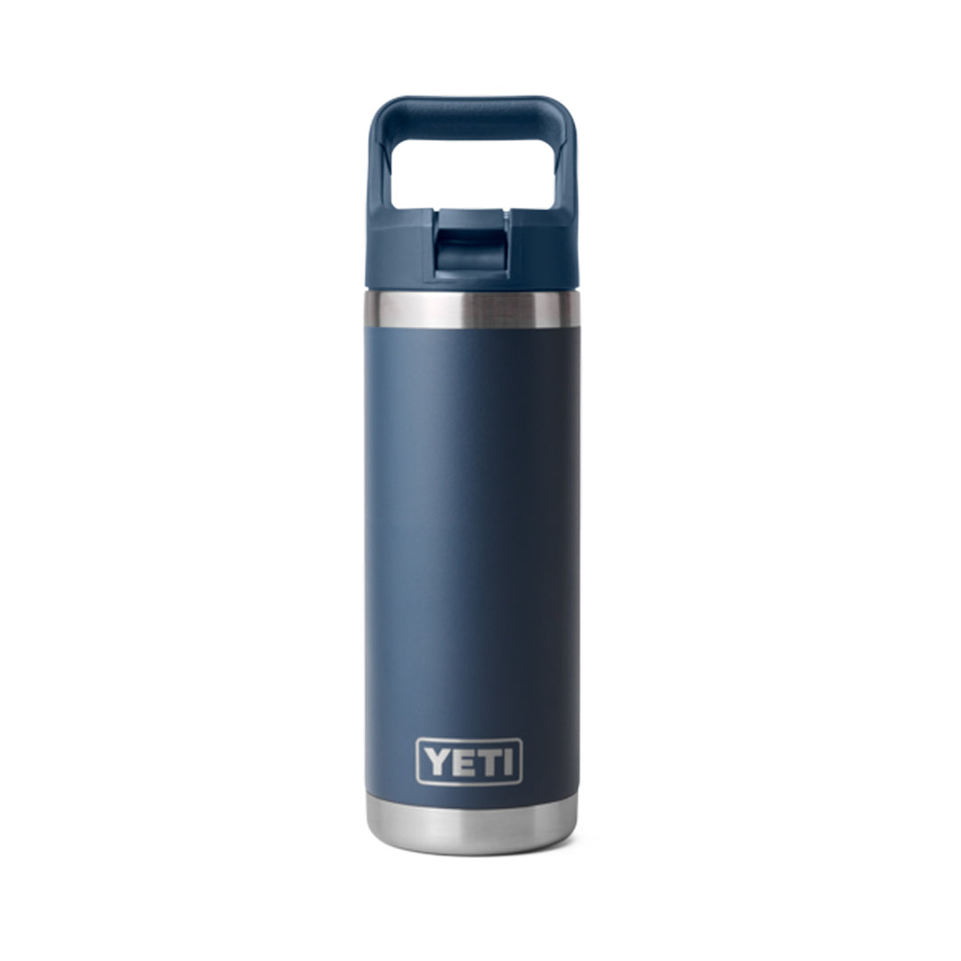 YETI Rambler 18 oz. Bottle With Straw Cap, Navy – ECS Coffee