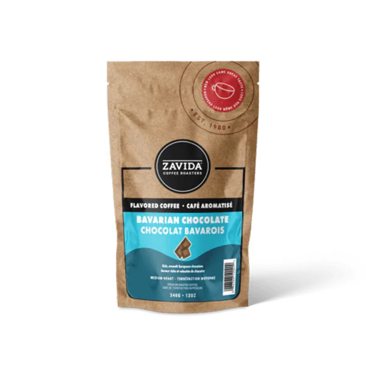 Zavida Bavarian Chocolate Whole Bean Coffee, 12 oz. – ECS Coffee