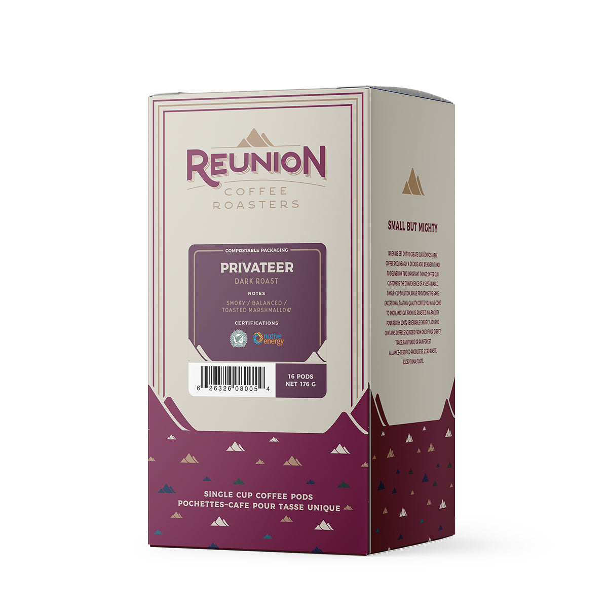 Reunion Island Privateer Dark Coffee Pods 16 Pack | ECS Coffee Inc.