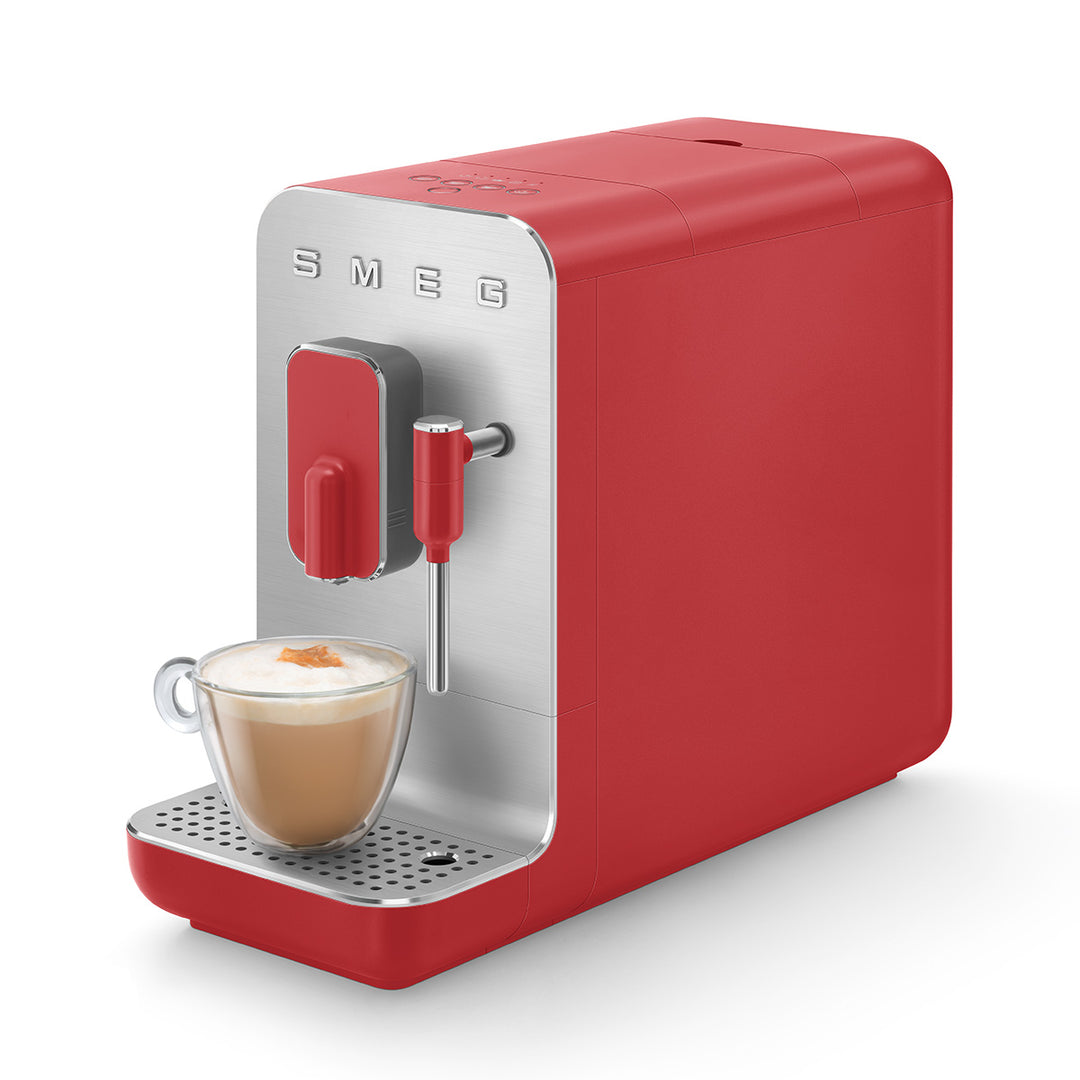 Smeg Super Automatic Espresso Machine with Steam Wand, Matte Red #BCC0 ...